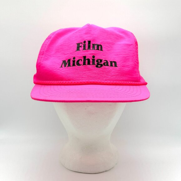 Mohr's | Accessories | Vintage Film Michigan Strapback Rope Hat Pink ...
